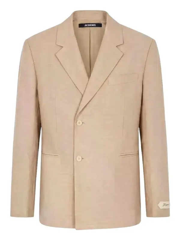 Jacquemus The Melo Logo-patch Blazer - Neutrals