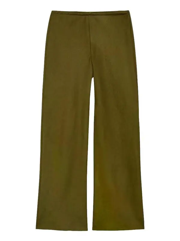 REFORMATION Gale Wide Leg Trousers - Green