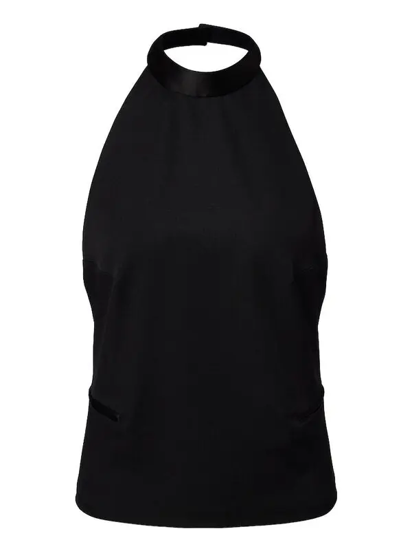 Alexander McQueen Sleeveless Halter Neck Top - Black