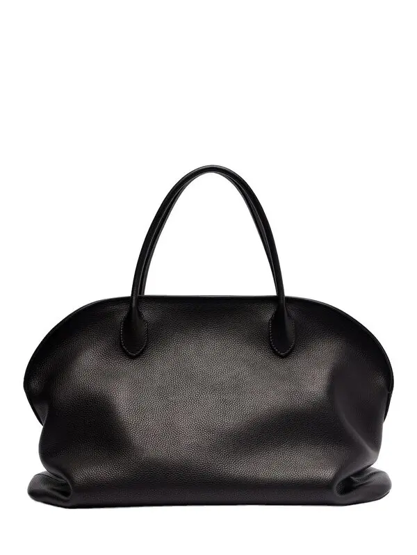 THE ROW Agnes 15 Leather Tote Bag - Black