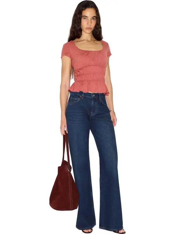 REFORMATION Milena Knit Top - Pink