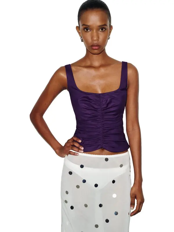 REFORMATION Thistle Top - Purple