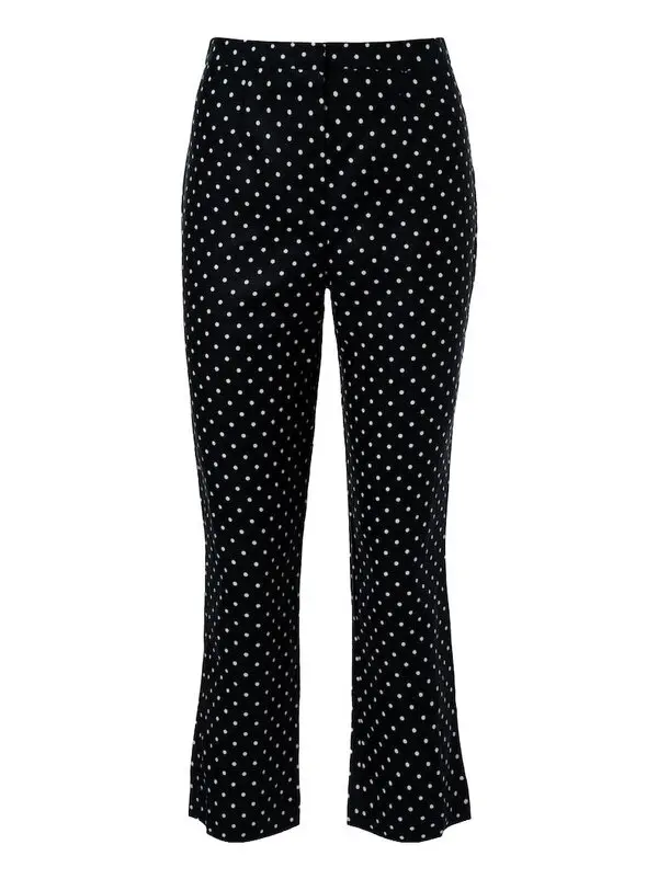 Faithfull The Brand Iria Polka Dot Capri Pants - Black