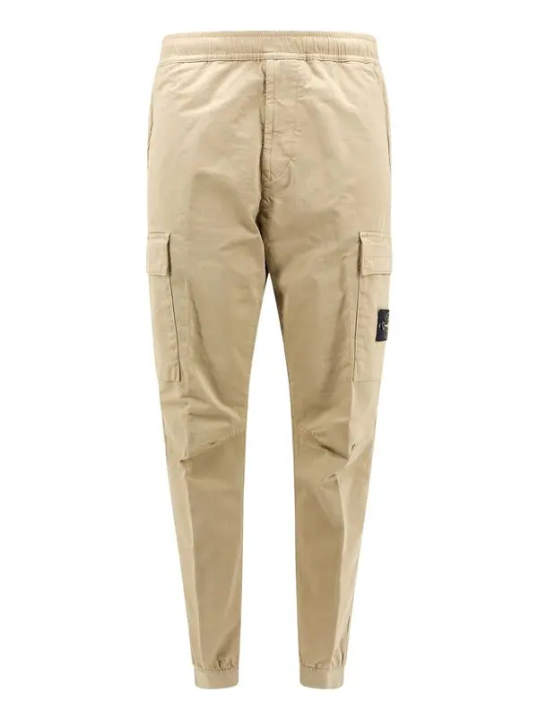 Stone Island Regular Tapered Fit Cargo Pants - Beige