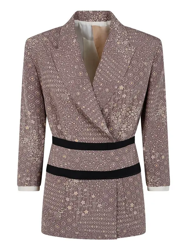 IBRIGU Double-breasted Kimono Jacket In Silk - Multi