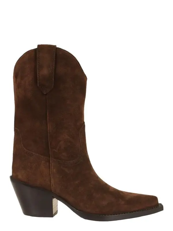Paris Texas Mid Calf Boots - Brown