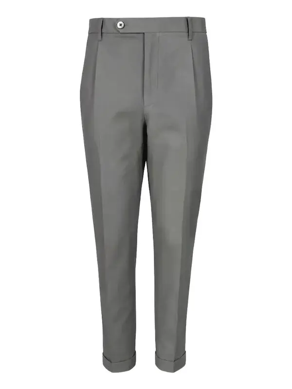 GTA Pleated Turn-up Trousers - Grey