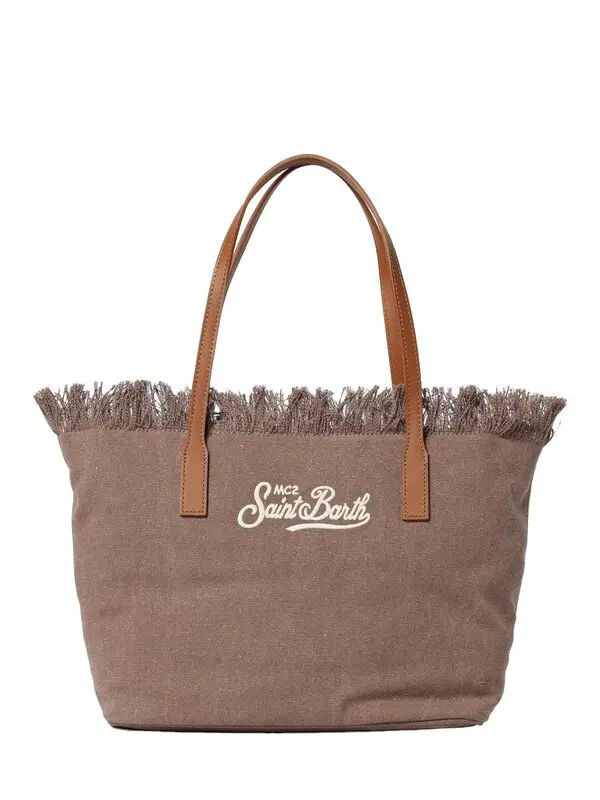 MC2 SAINT BARTH Striped Tote Bag With Fringe Detail - Leather