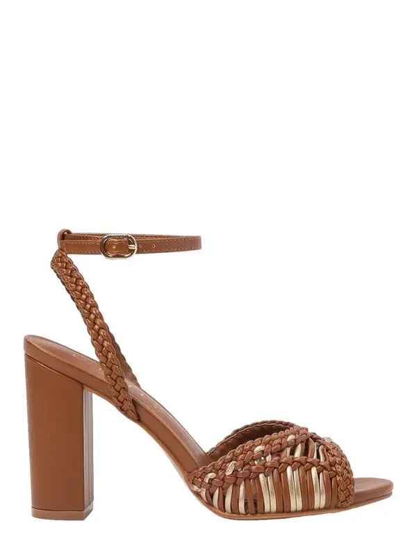 TWINSET Braided Heeled Sandals With Ankle Strap - Rope