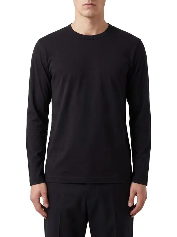 Comme Des Garçons Long Sleeve Crew Neck T-shirt - Black
