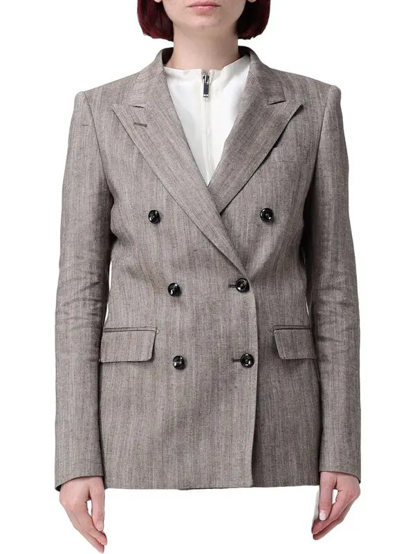 Tagliatore Double-breasted Pinstripe Blazer - Brown