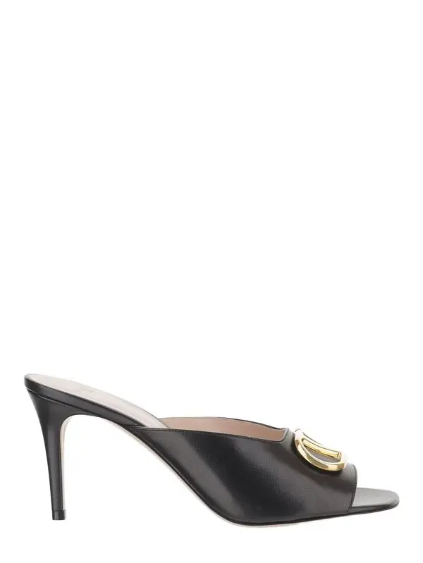 Valentino Garavani Vlogo Signature Leather Mules - Black