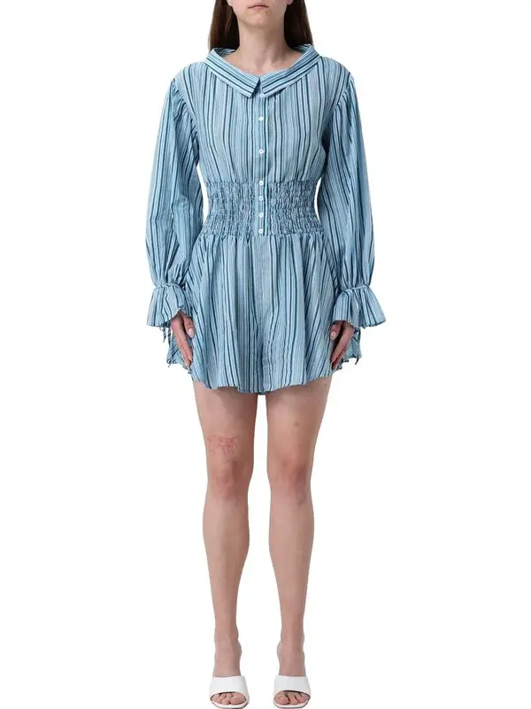 Pinko Striped Button-up Dress - Blue