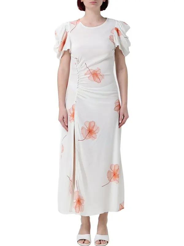 MAR DE MARGARITAS Floral Print Maxi Dress - Ecru