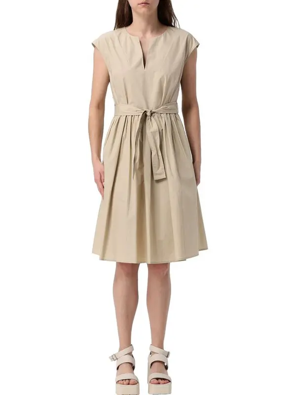 Woolrich Belted Midi Dress - Beige