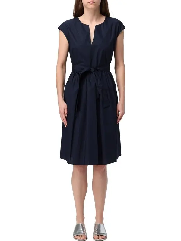 Woolrich Belted Midi Dress - Blue