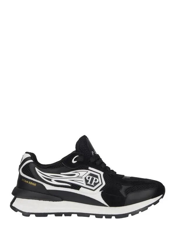Philipp Plein Leather And Mesh Sneakers - White 1