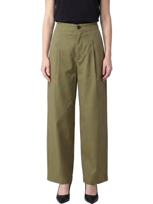Soeur Daley Wide Organic Cotton Trousers - Green