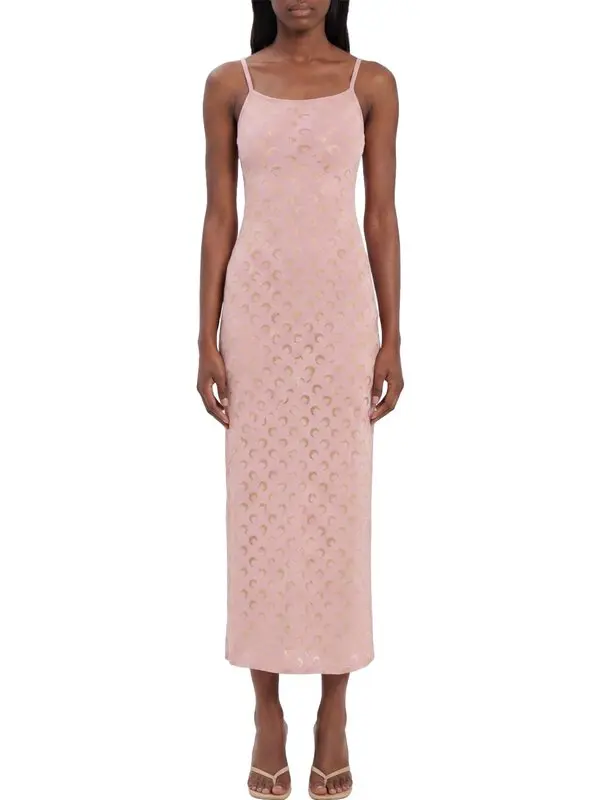 MARINE SERRE Moon Print Dress - Pink