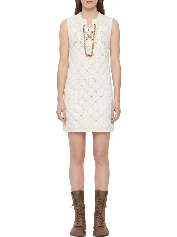 Burberry Sleeveless Knit Dress - White