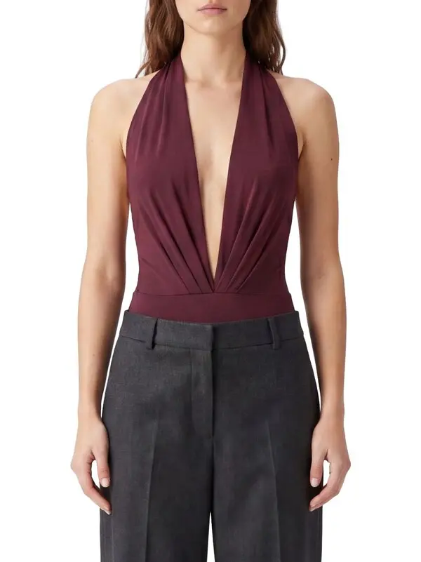 Andamane Halterneck Bodysuit - Red