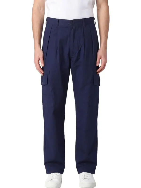FAMILY FIRST Cotton Cargo Trousers - Blue