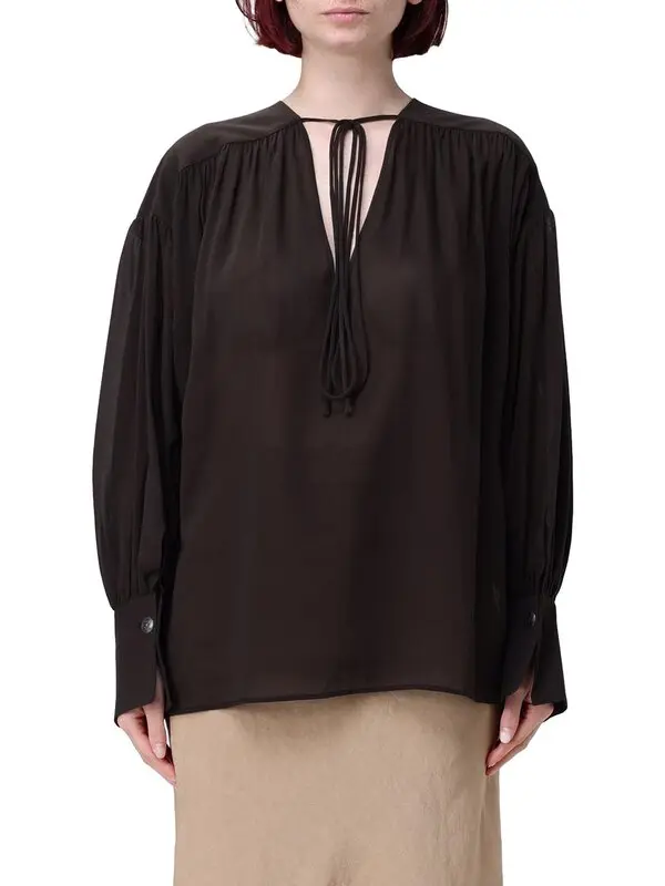 Pinko Tie Detailed Blouse - Brown