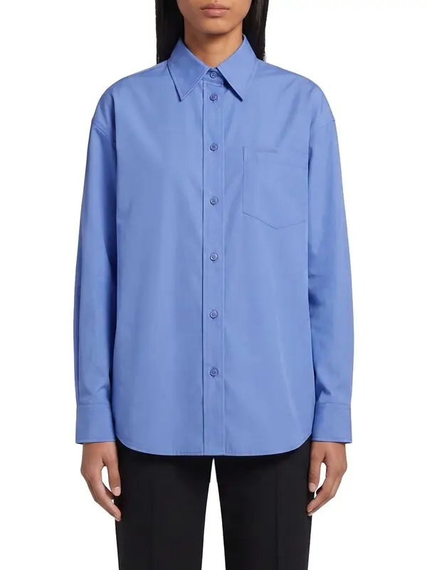 Balenciaga Cotton Casual Shirt - Gnawed Blue