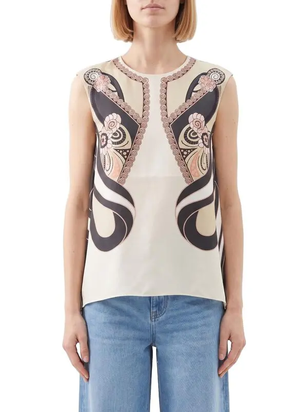 La DoubleJ Printed Sleeveless Top - Yellow
