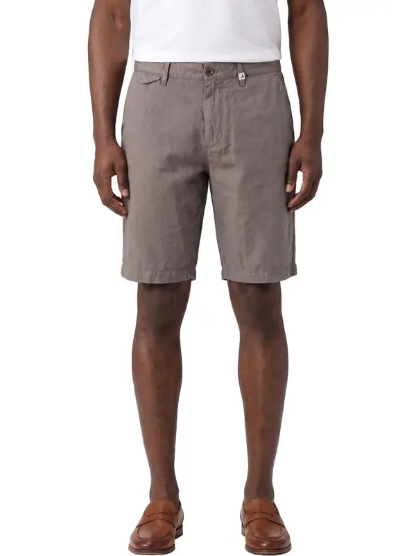 MYTHS Linen Blend Chino Shorts - Dark