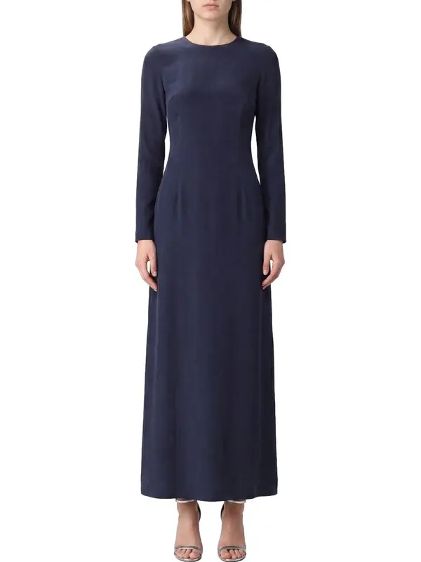 MAISON MARGIELA Long Sleeve Crewneck Dress - Navy
