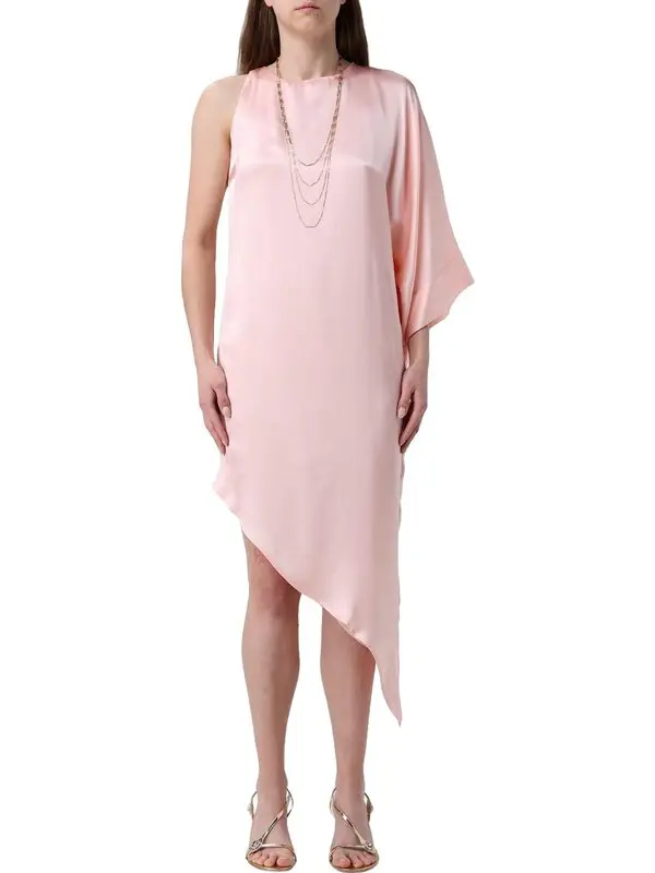 SIMONA CORSELLINI Asymmetrical One-shoulder Dress - Pink