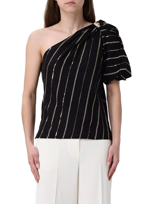 SIMONA CORSELLINI One-shoulder Top - Black