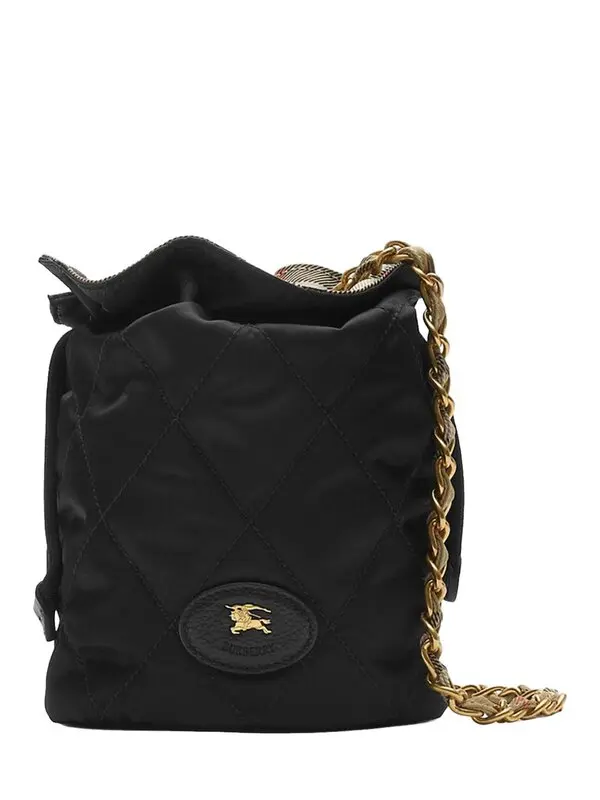 Burberry Quilted Chain Bag - Black