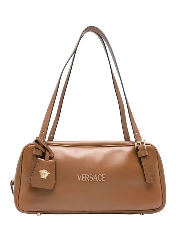 Versace Leather Shoulder Bag - Brown
