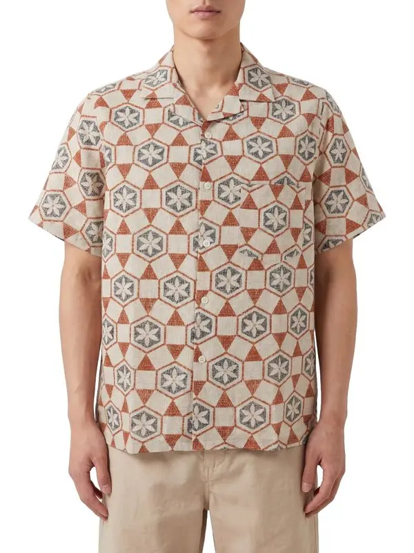 Portuguese Flannel Short Sleeve Printed Shirt - Multicolor