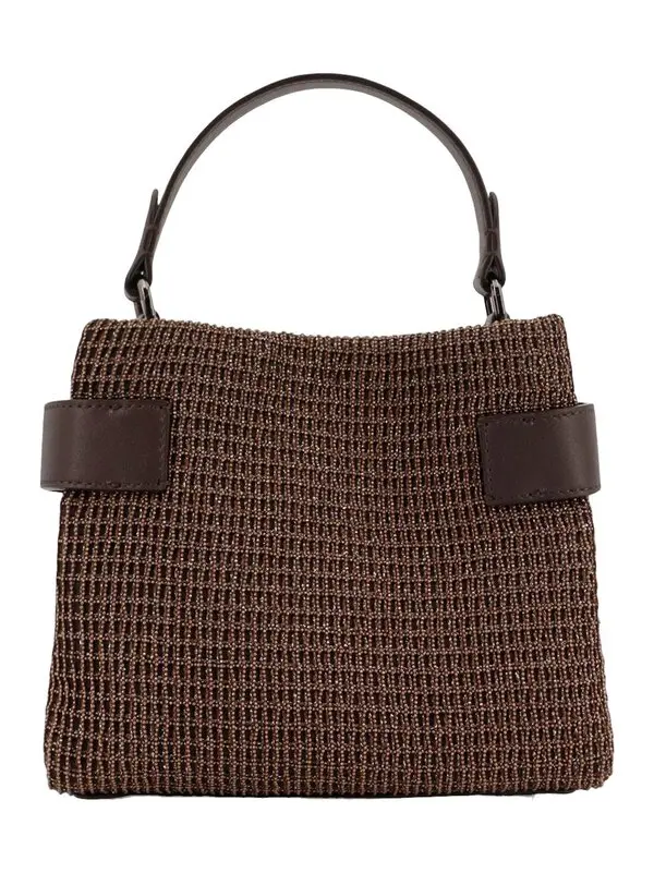 Brunello Cucinelli Mini Handbag With Embroidery - Dark