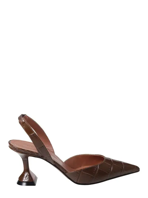 Amina Muaddi Holli Slingback Pumps - Brown