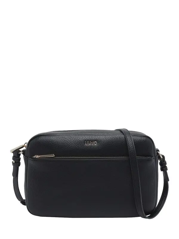 Liu Jo Grained Faux Leather Camera Bag With Logo - Black