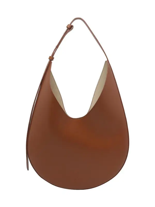 AESTHER EKME Smooth Calf Leather Hobo Bag - Brown