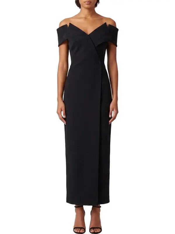 Khaite Crêpe Midi Dress - Black
