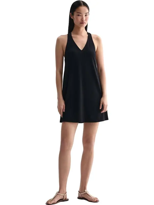 Veronica De Piante Vittoria Dress In Stretch Viscose Jersey - Black