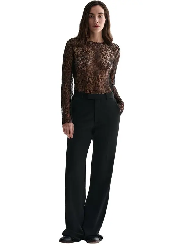 Veronica De Piante Isabel Lace Top - Black