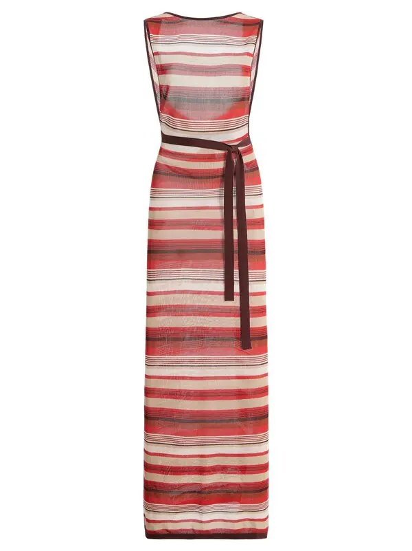 SIR. Exclusive Coastline Tie Maxi Dress - Red