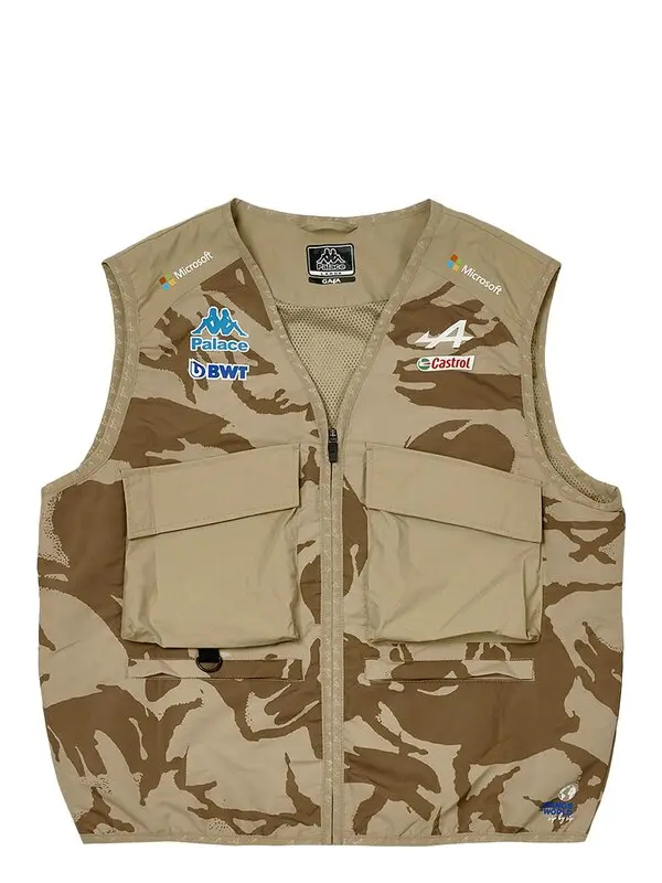 PALACE X Kappa Vest Bodywarmer - Tan