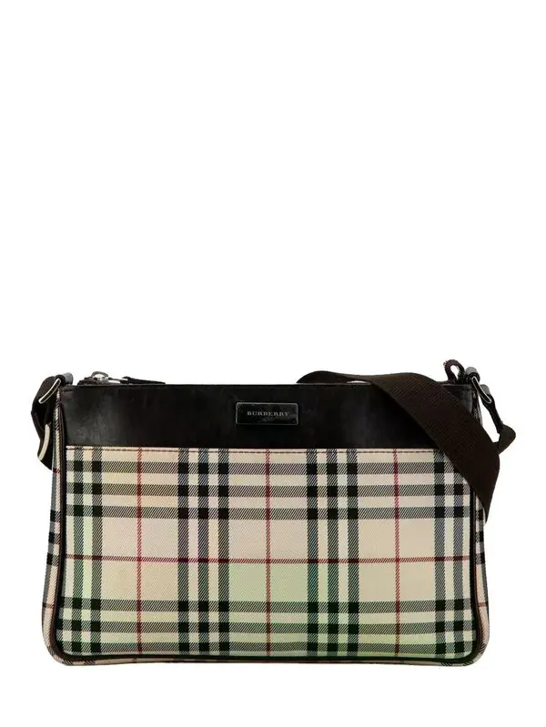 Burberry House Check Canvas Crossbody Bag - Brown