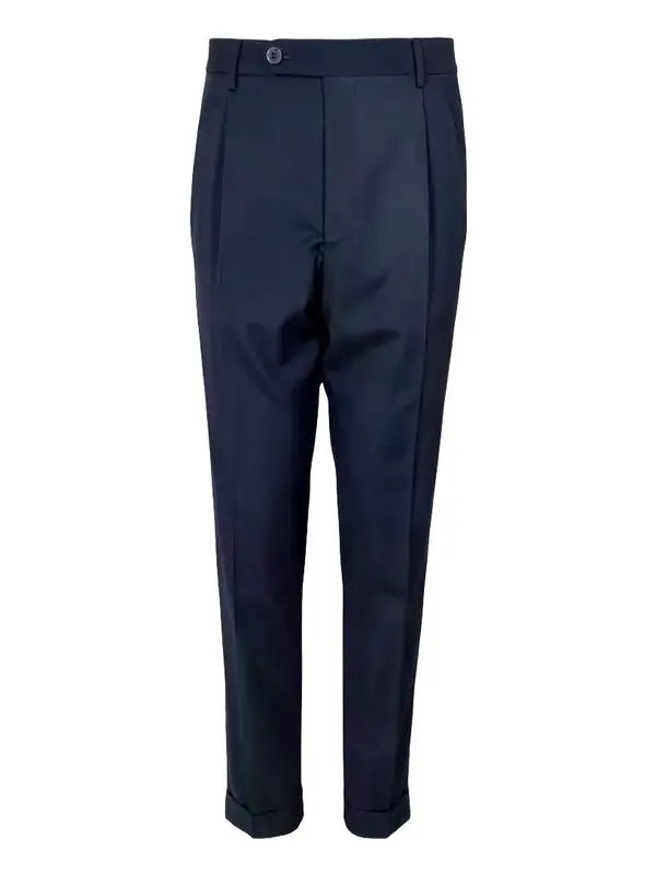 GTA Pleated Turn-up Trousers - Blue