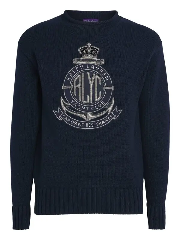 Ralph Lauren Purple Label Cotton-blend Yacht Club Sweater - Navy