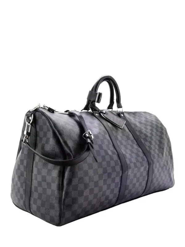 LOUIS VUITTON Keepall Bandouliere 55 Travel Bag - Black