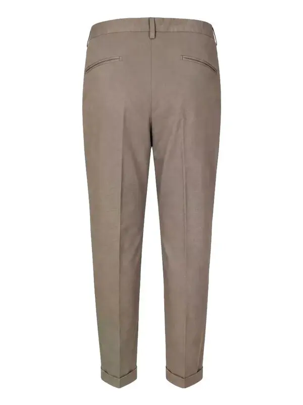 DEVORE INCIPIT Pressed-crease Tailored Trousers - Brown